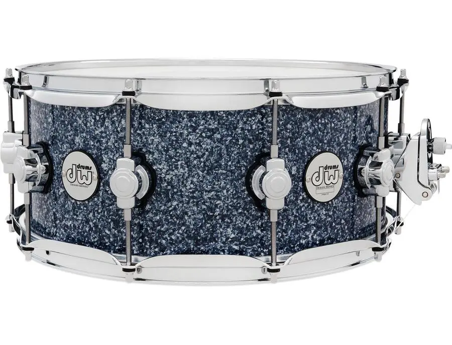 DW Design Series Snare Drum - 6 x 14 inches, Blue Granite, Limited ...