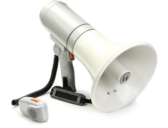 TOA ER-3215 15-watt Megaphone with Microphone - White/Gray | Equipboard