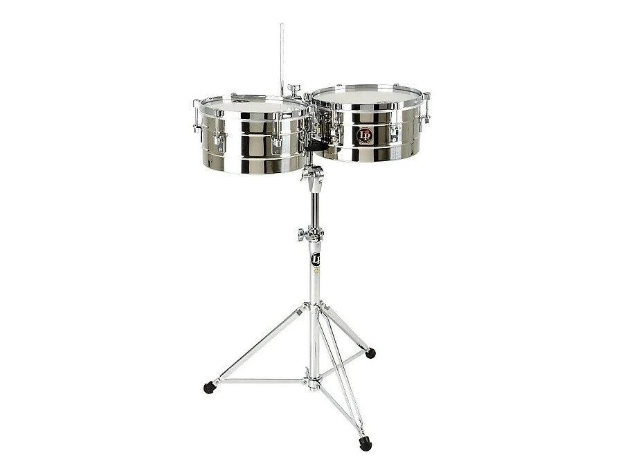 LP LP255-S Tito Puente Signature 12" / 13" Stainless Steel Timbales w ...