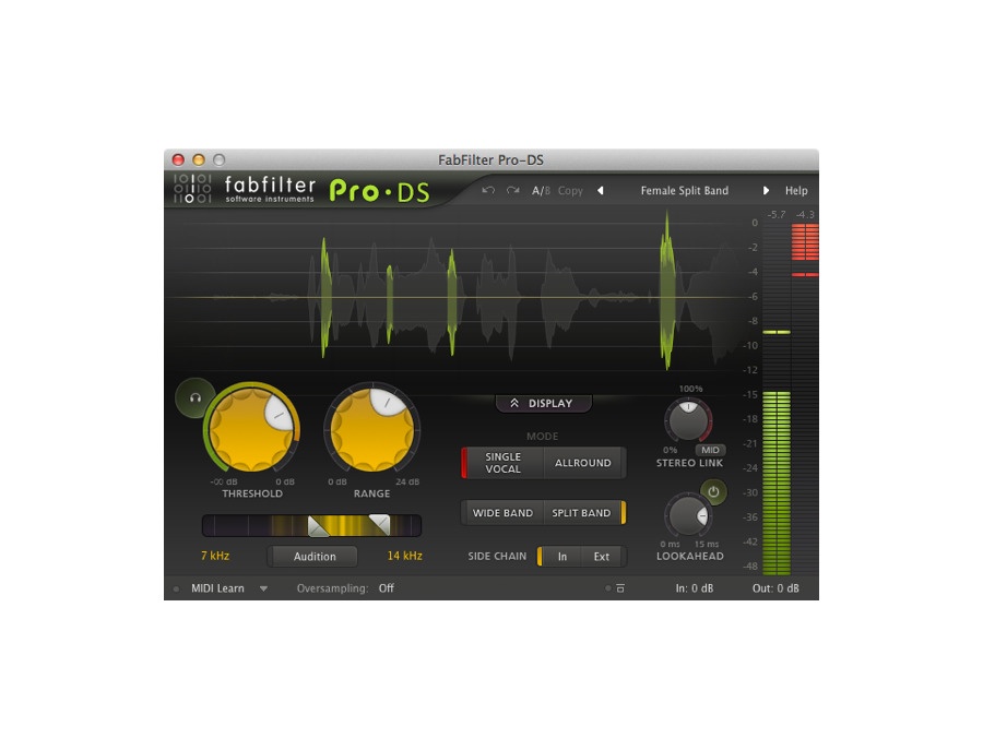 FabFilter Pro-DS De-Esser Plugin | Equipboard®