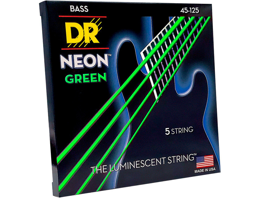 DR Strings Hi-Def NEON Green 5-String Bass Strings - What To Know ...