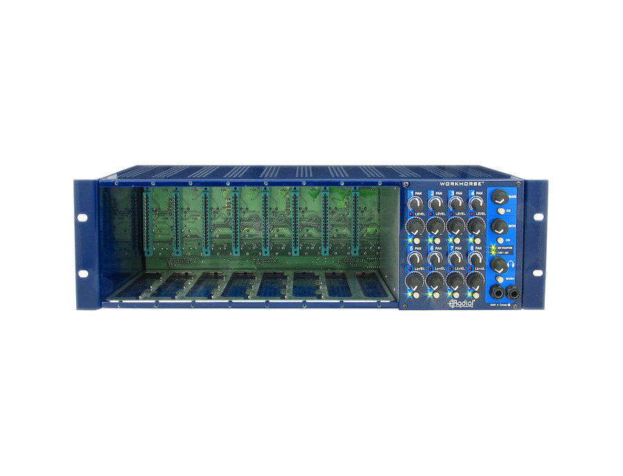 Radial Workhorse 8-Slot Powered 500 Series Rack with Summing Mixer ...