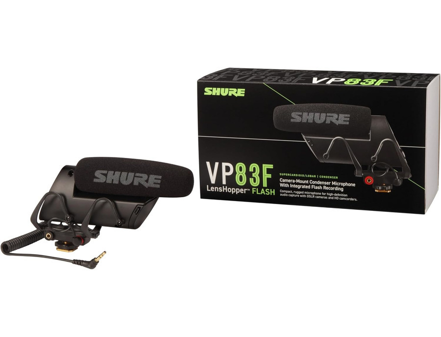 Shure VP83F Lens Hopper Flash Camera-Mount Shotgun Condenser Microphone ...