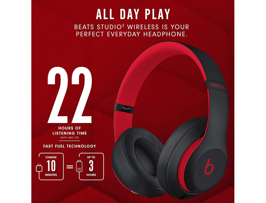 Beats by Dre Beats Studio3 Wireless Over-Ear Headphones - Defiant Black ...