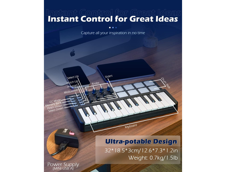 Worlde Panda Mini MIDI Keyboard - What To Know & Where To Buy | Equipboard