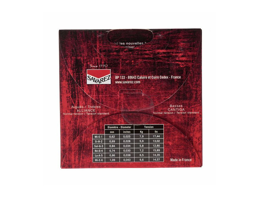 Savarez 510Ar Alliance Cantiga Normal Tension Guitar Strings - What To ...