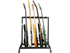 Rok-It RI-GTR-RACK5 Collapsible Folding Guitar Rack for 5 Acoustic or ...