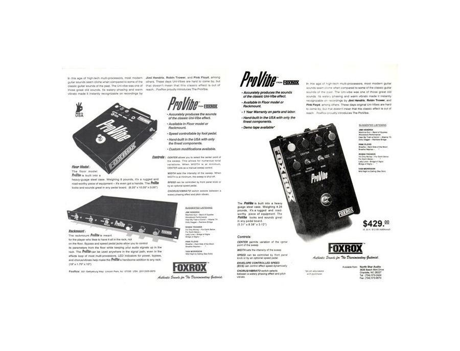 Foxrox ProVibe - What To Know & Where To Buy | Equipboard