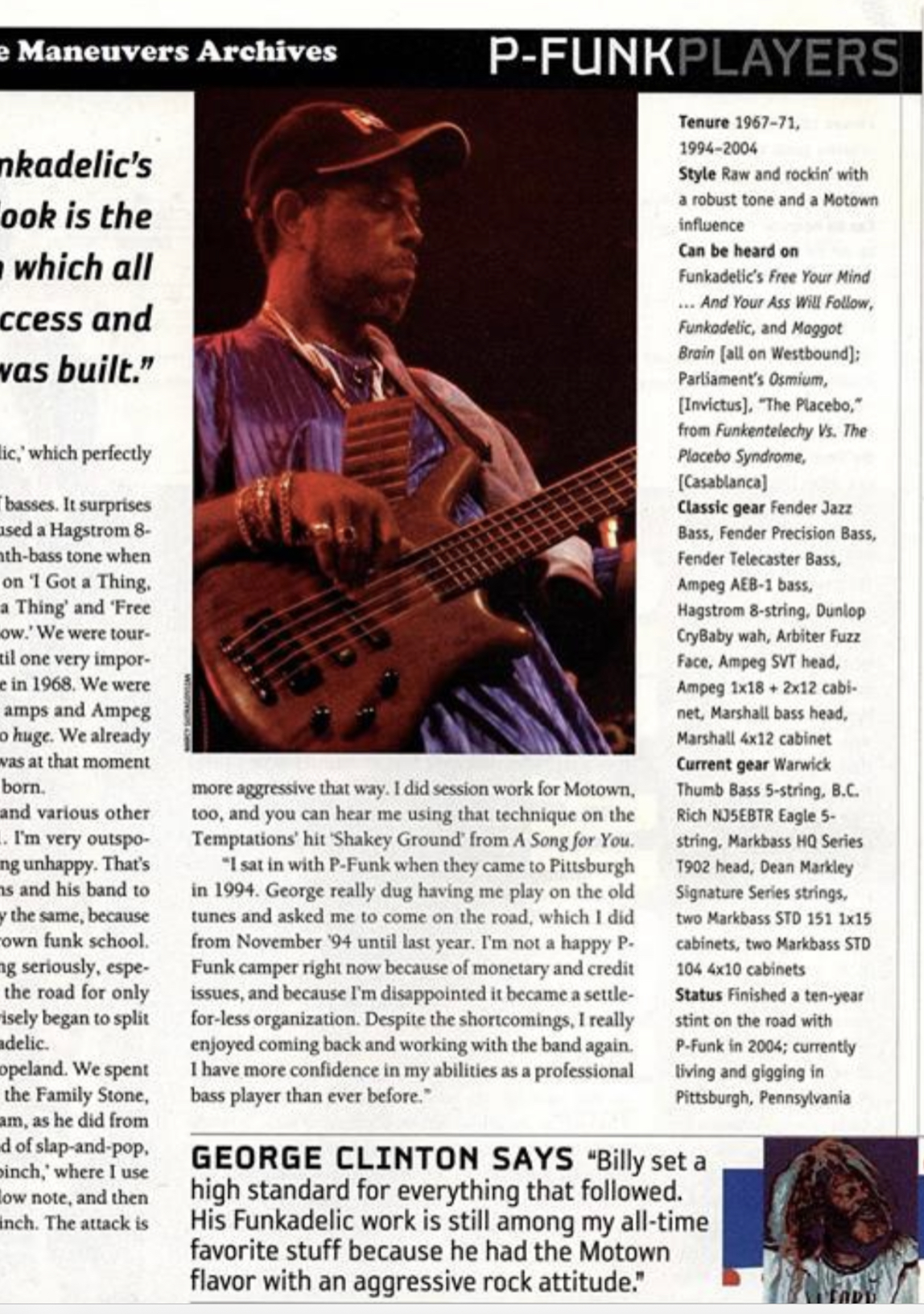 Billy Bass Nelson | Equipboard